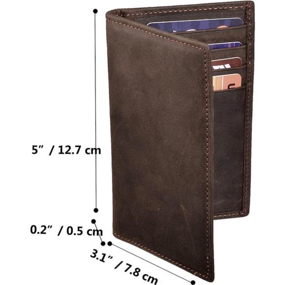 Bags | Slim Thin Idcredit Card Holder Rfid Genuine Leather Bifold Front ...